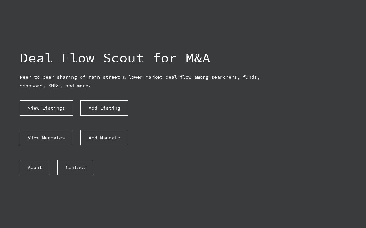 Deal Flow Scout